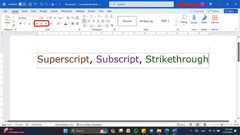 Memanfaatkan Superscript Subscript Dan Strikethrough Dalam Microsoft Word