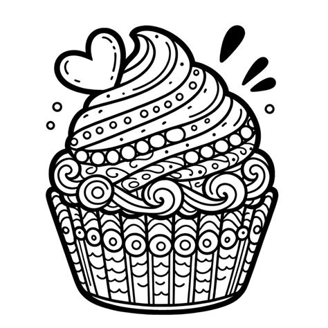 5 Cute Cupcake Coloring Pages Cupcake Coloring Pages Cake Coloring