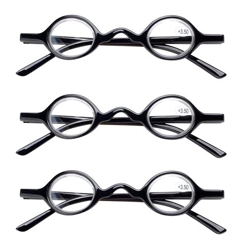 3pk Unisex Small Round Reading Glasses Blue Light Blocking Readers Men