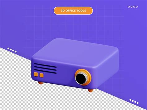 premium psd projector 3d icon