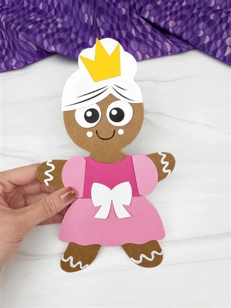 Princess Gingerbread Disguise Craft Free Printable Template