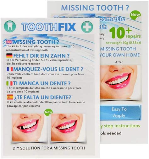 Missing Tooth Replacement Kit Gap Filler Temporary Teeth Uk