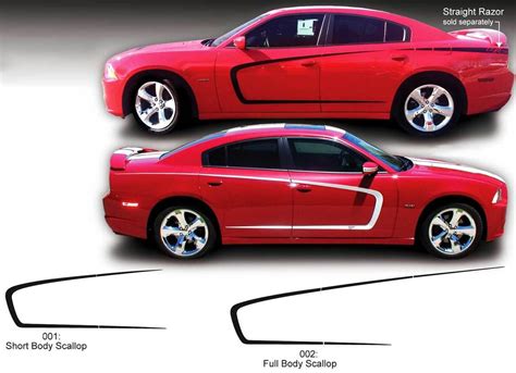 Dodge Charger Body Scallop Side Decal Sticker Graphics Fits To Models