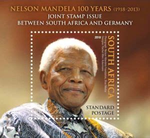 Stamp Centenary Of The Birth Of Nelson Mandela 1918 2013 South
