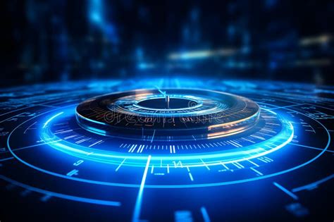 Technology Big Data Futuristic Background Digital Network Circle