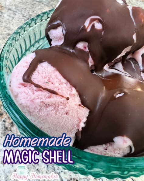 Homemade Chocolate Magic Shell Ice Cream Topping Mrs Happy Homemaker