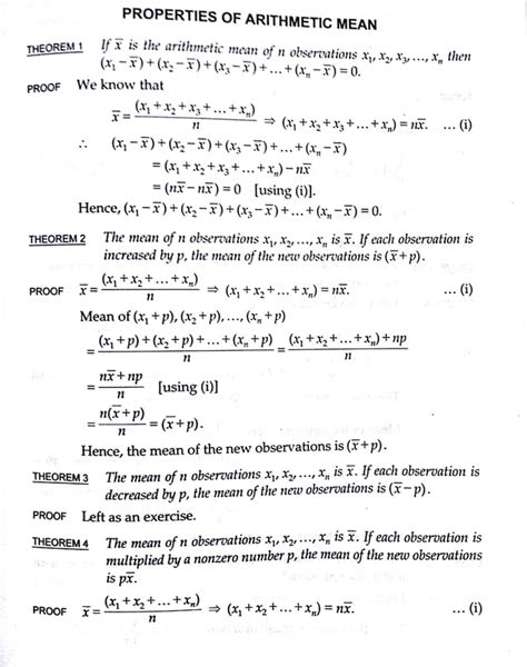 Mastering The Properties Of Arithmetic Mean Class 9 Essentials