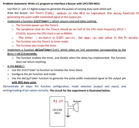 Solved Problem Statement Write A C Program To Interface A