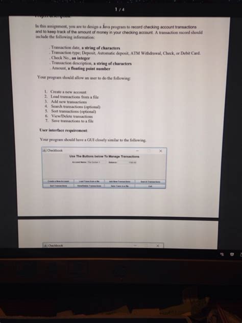 Solved 1 4 Ia This Assignment You Are To Design A Lava