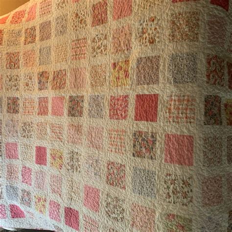 Vintage Rose Patchwork Twin Quilt One Of A Kind Etsy