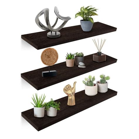Repisas Flotantes De Madera 3 Piezas De 50x15 Cm Repisas Flotantes