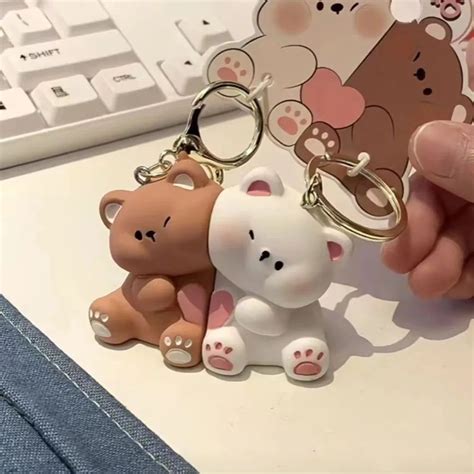 Bestie Bears Magnetic Keychains In 2024 Cute Keychain Plush Flower
