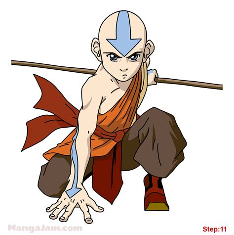Sketch Avatar Aang Drawing