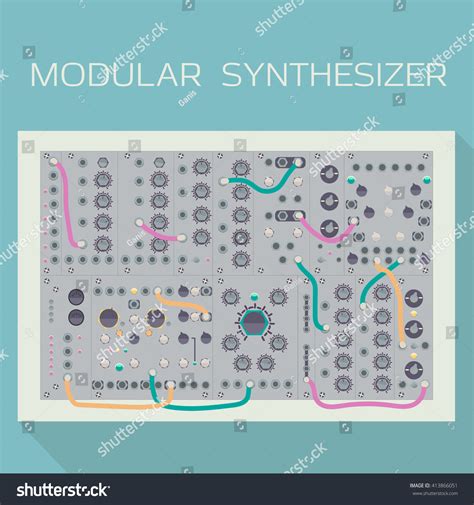 Limited Edition Modular Synthesizer Wires Vector Stock Vector Royalty Free