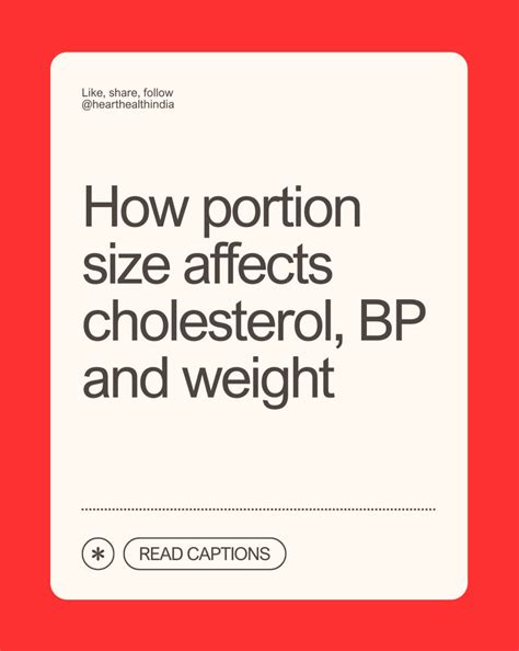 How Portion Size Affects Cholesterol Bp And Weight Heart Health
