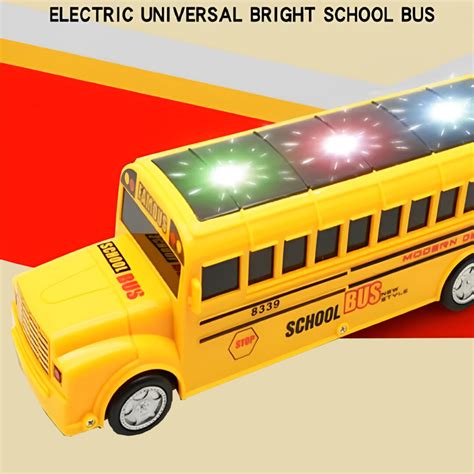 Bump And Go Battery Operated School Bus Toy With Light And Music Ziusa