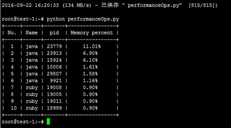Python以表格的形式打印占用内存Top 的程序列表 CSDN博客