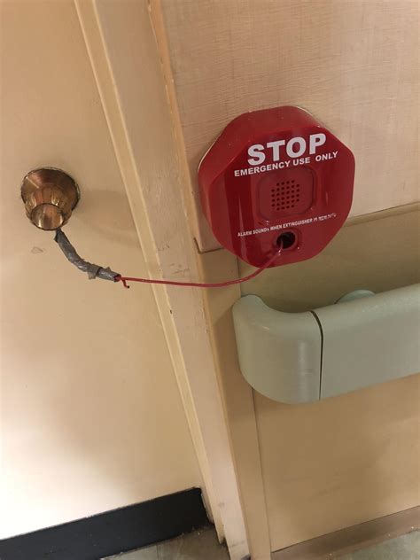 encountered this homemade fire door alarm at a nursing home while i was
