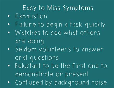 Symptoms Auditory Processing Disorder Assessment Rubric Executive