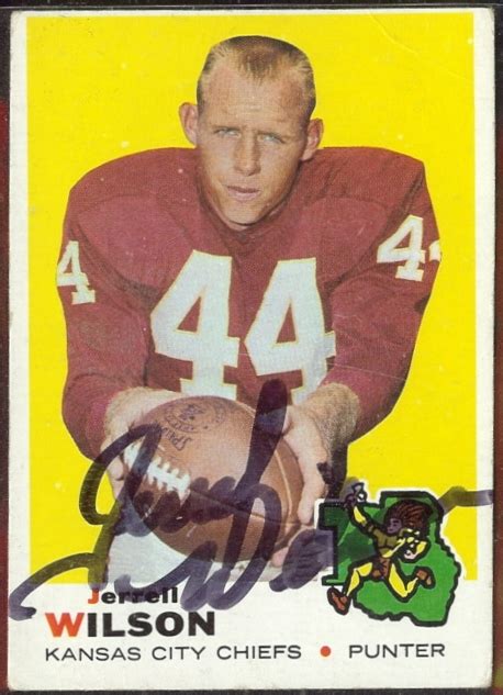 1969 Topps 252 Jerrell Wilson Tales From The Afl