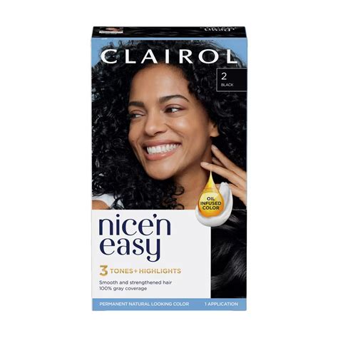 Clairol Nice N Easy Permanent Hair Color 2 Black Shop Hair Color