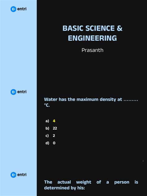 Basic Science And Engineering Part 2 Pdf Mass Density