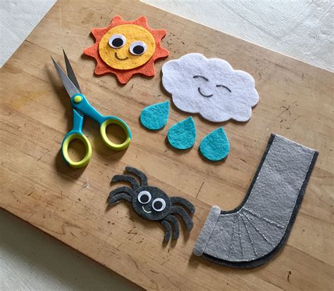 The Itsy Bitsy Spider Felt Crafts Spider Crafts Felt Board Stories