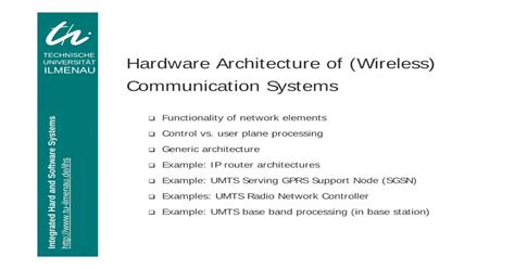 Pdf Technische UniversitÄt Hardware Architecture Of Wireless