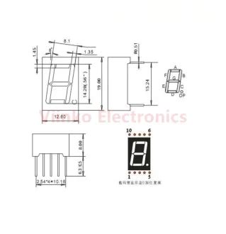 Digit Segment Red Colour Inch Common Cathode KEN