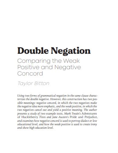 35 Double Negative Examples