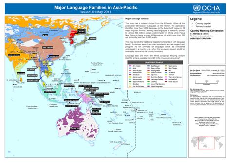 Asia Pacific Regional Reference Map Major Language Families In Asia