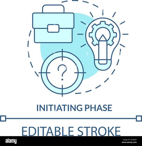 Initiating Phase Turquoise Concept Icon Stock Vector Image And Art Alamy