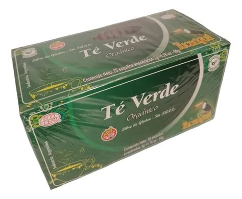 Té Verde Orgánico 25 Saquitos Tucangua Sin Tacc Mercadolibre