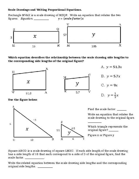 Scale Factor Dilations Equations And Missing Sides By Managing Mathematics