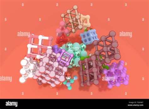 Background Abstract Molecule Style Concepture Inter Locked Square Or
