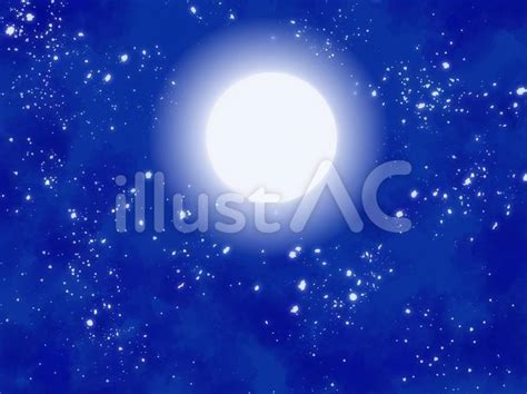 免費矢量 藍夜白月背景夜空月亮幻覺