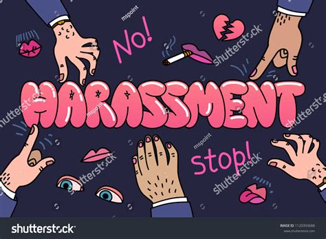 Sexual Harassment Concept Illustration Words Sexual Stock Vector