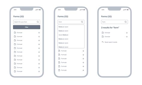 user behavior how to combine filter and search in a list user