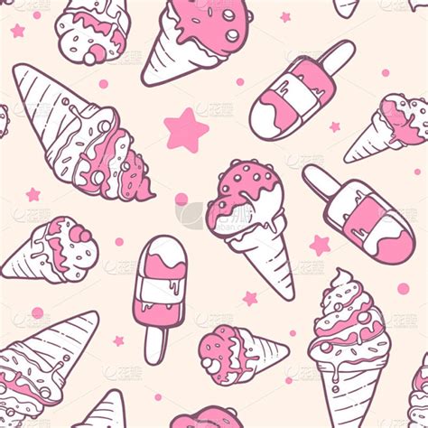 冰激淋模式与星星和点点