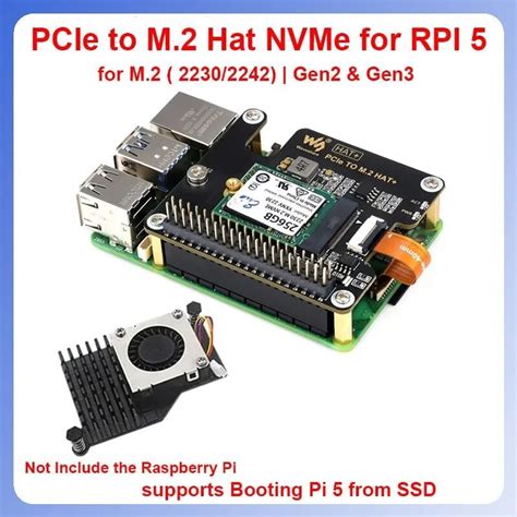 PCIe To M HAT Raspberry Pi NVME High Speed Expansion Board Gen With P Cable GPIO