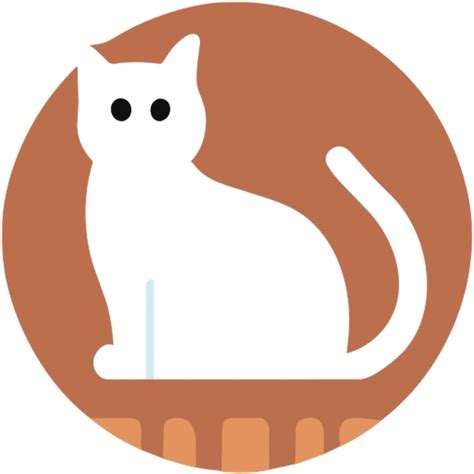 Premium Vector Cat Icon Colored Shapes