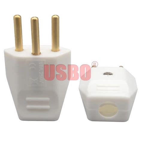 검정 흰색 10a 250v Eu 스위스 표준 3 핀 전원 배선 어셈블리 플러그 고전력 산업용 분리형 플러그 남성 소켓 유형 M