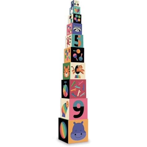 Vilac Rainbow Stacking Cubes Toys Toy Street Uk