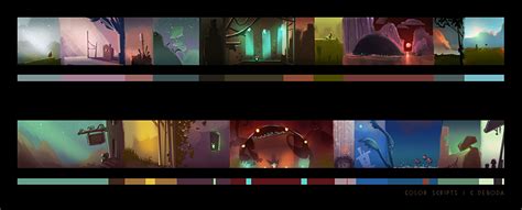 Animation Storyboard Color Script Z Arts Visual Development Storytelling Color Schemes