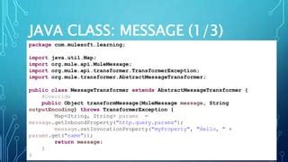 Mule Java Transformer PPT
