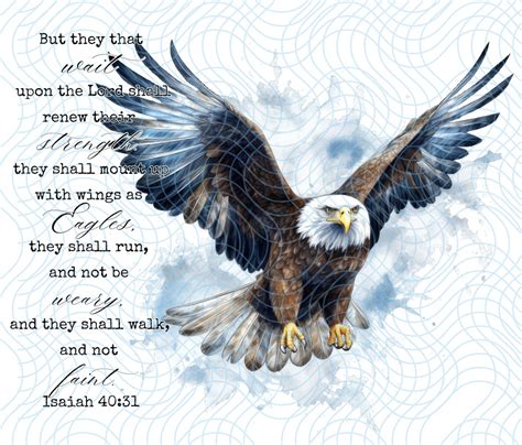 Eagle Isaiah 40 31 Png Design For 20oz Tumbler Sublimation Etsy