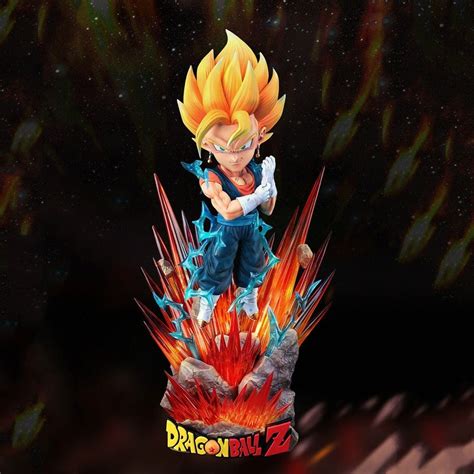 Vegito Chibi Statue Ssj And Ssj Blue Etsy