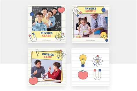 Physics Class Social Media Banner Flyer Templates ~ Creative Market
