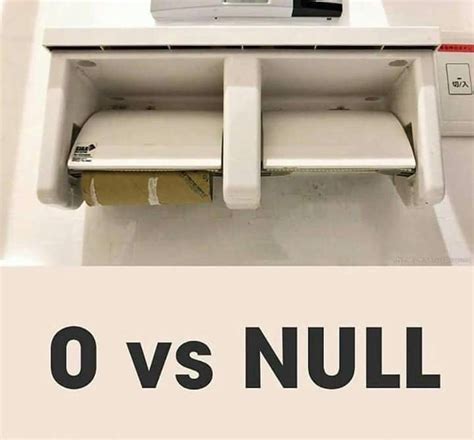 Difference Between 0 And Null Rprogrammerhumor