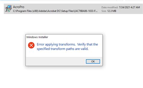 Re Windows Cannot Find C Program Files X86 Ad Adobe Product